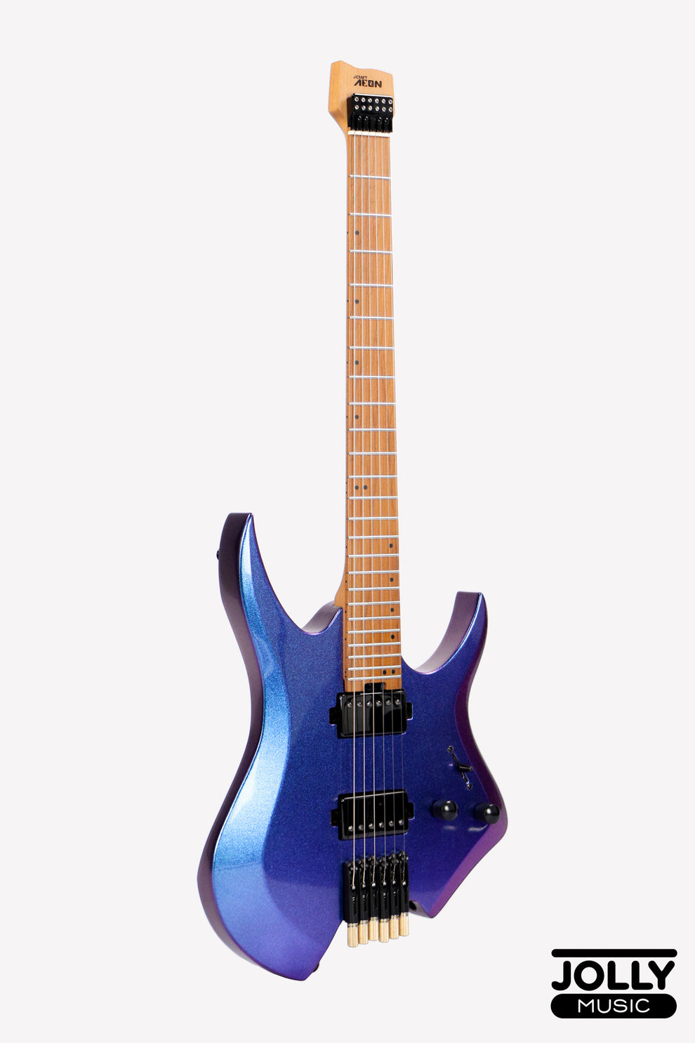 JCraft Aeon Headless Electric Guitar Fixed Bridge Stainless HEF-3 - Ch ...