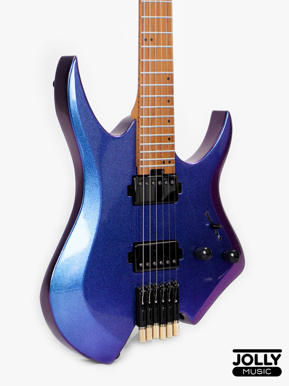 JCraft Aeon Headless Electric Guitar Fixed Bridge Stainless HEF-3 - Ch ...