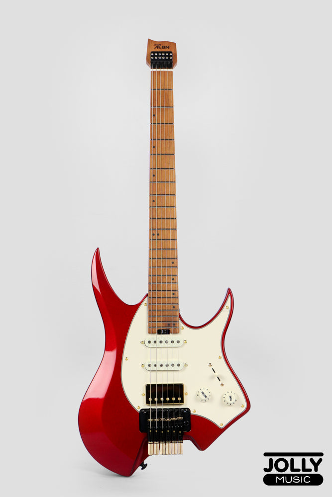 JCraft Aeon Headless Fusion HSS Electric Guitar HTP-3 - Metallic Red ...