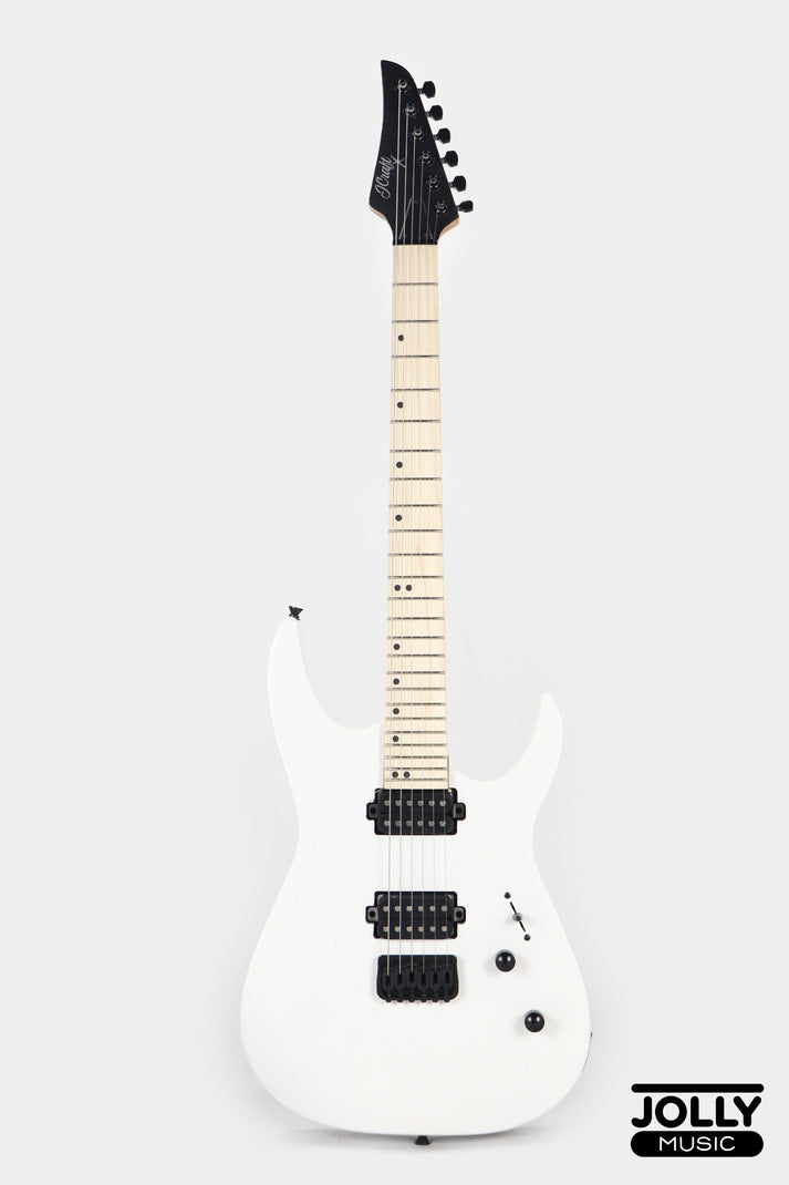 JCraft Bushido X Series BX6-1 Super S-Style Electric Guitar - Satin Wh ...