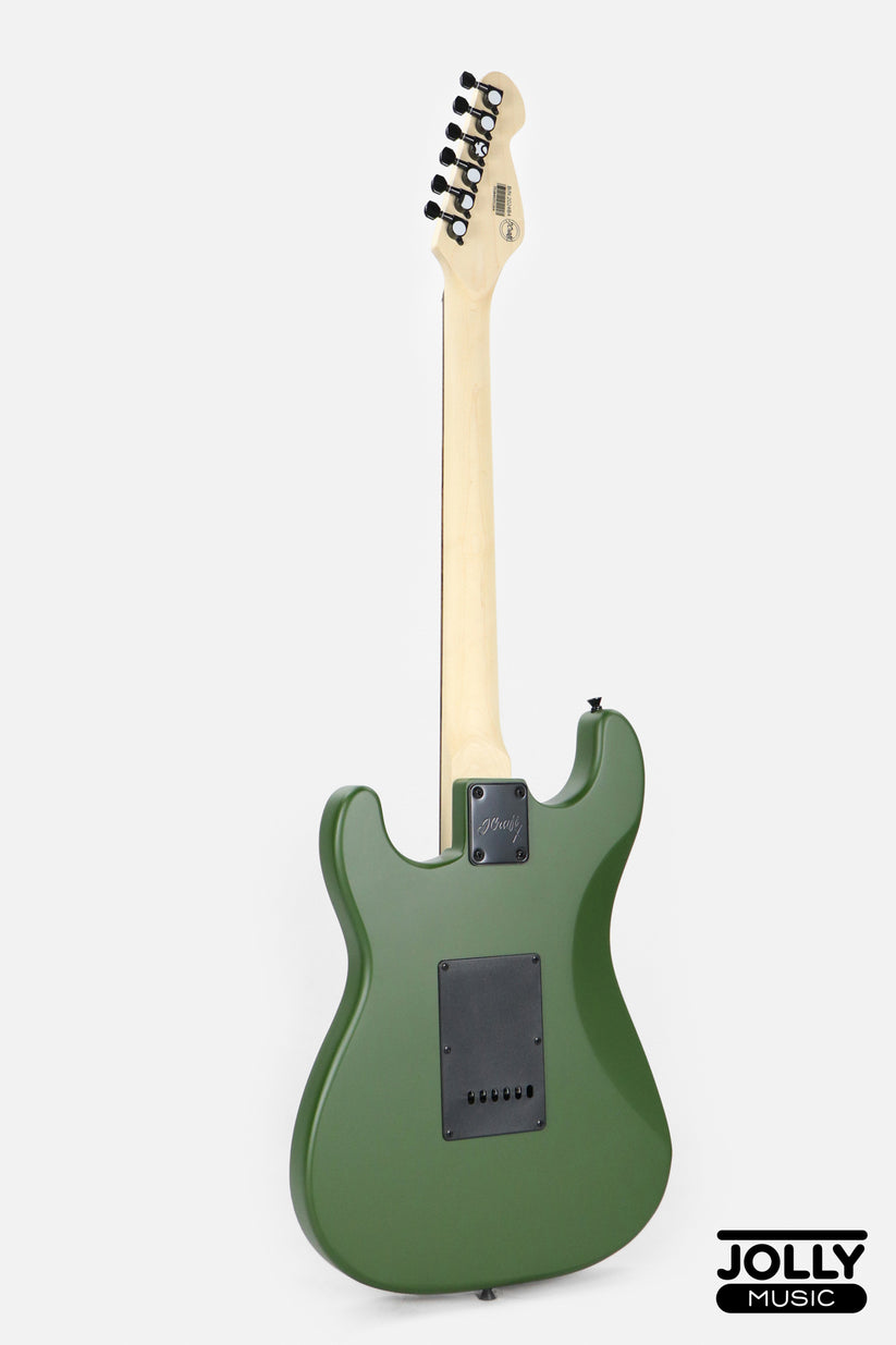 J-Craft X Series LSX-1 HH Modern S-Style Electric Guitar - Army Green ...