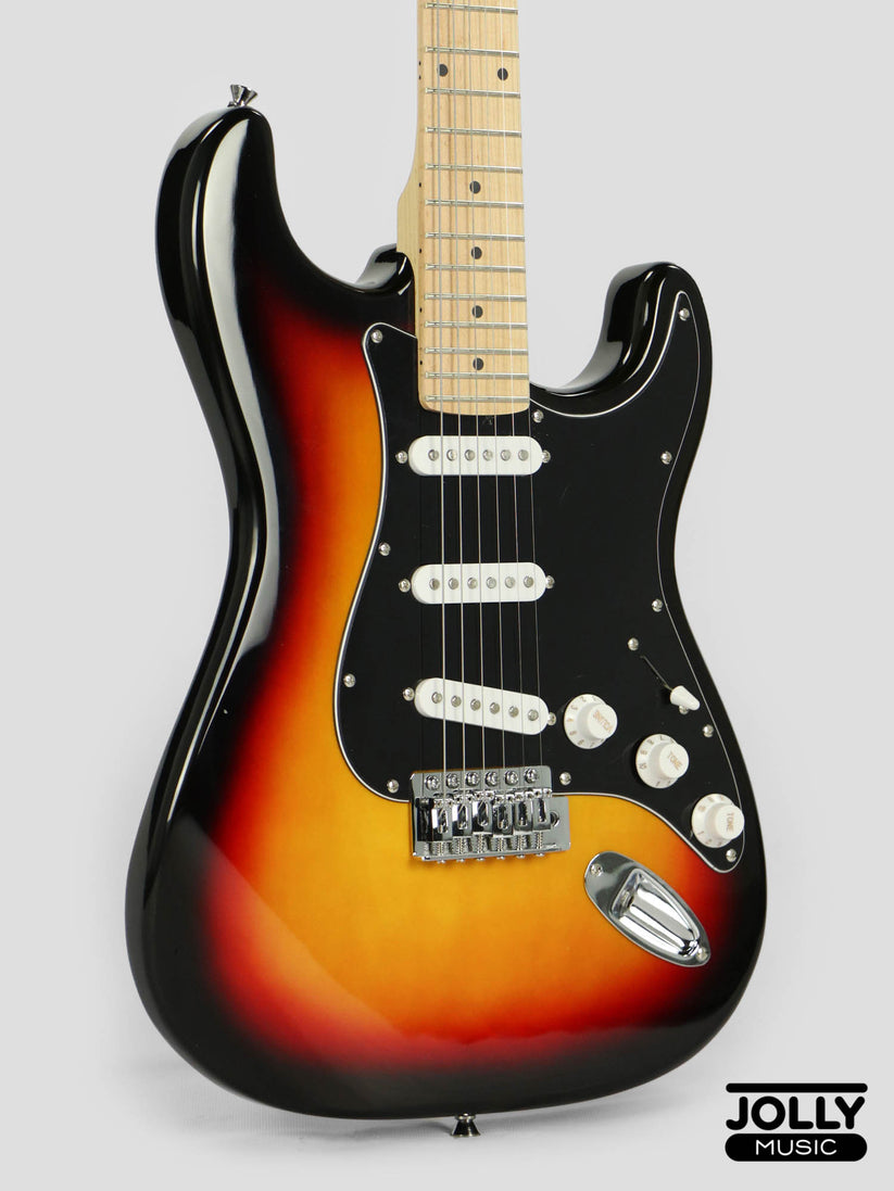 JCraft S-1 S-Style Electric Guitar with Gigbag - Sunburst – Jolly Music