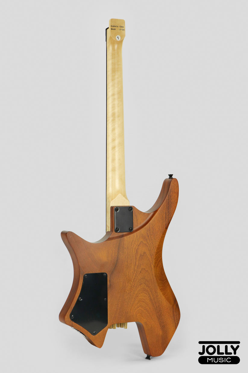 Luxars S-G62 Headless Electric Guitar Basswood Body Rosewood Fretboard ...