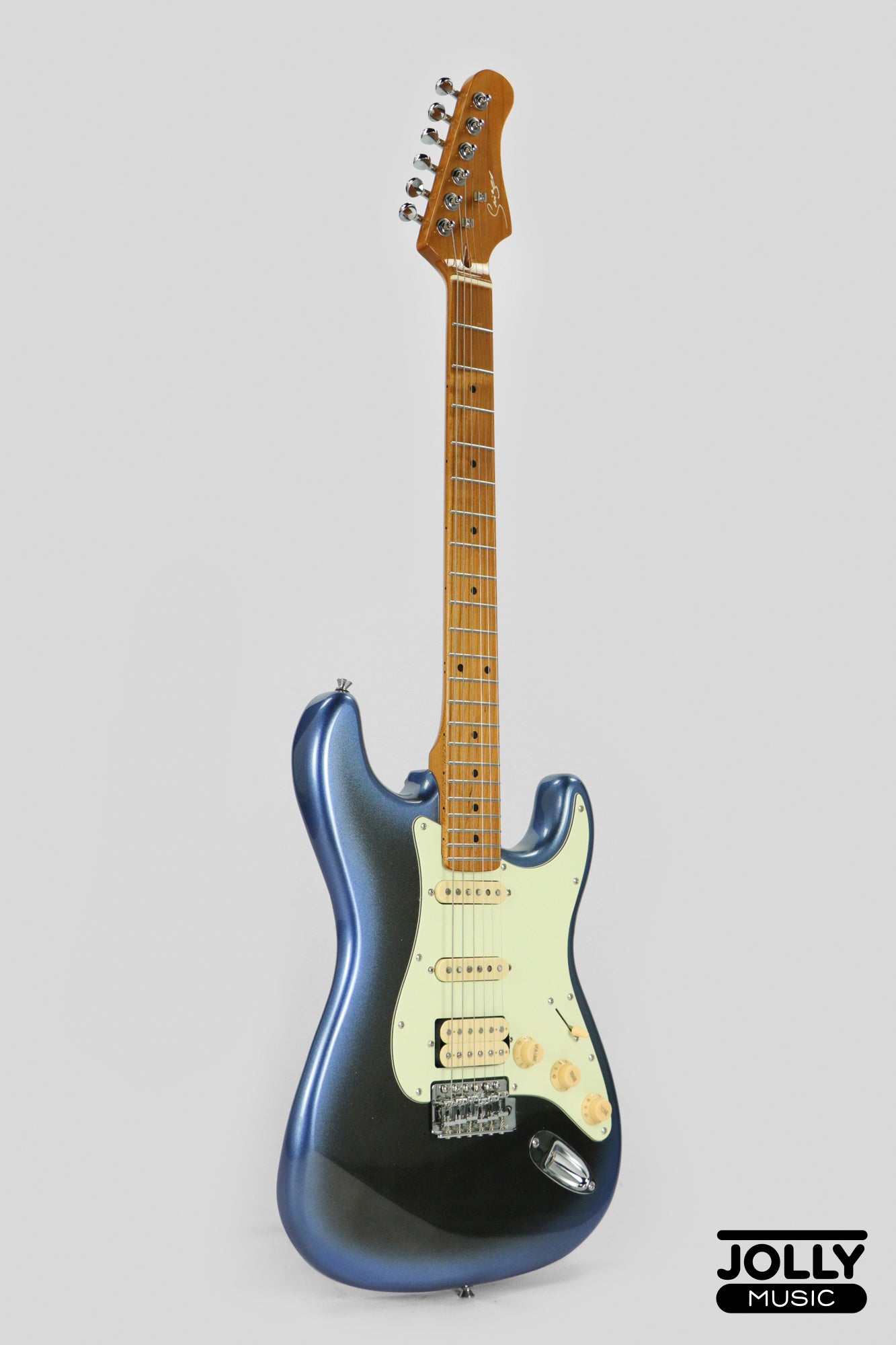 Smiger L-G2 PRO HSS S-Style Electric Guitar High Grade - Dark Blue Bur ...