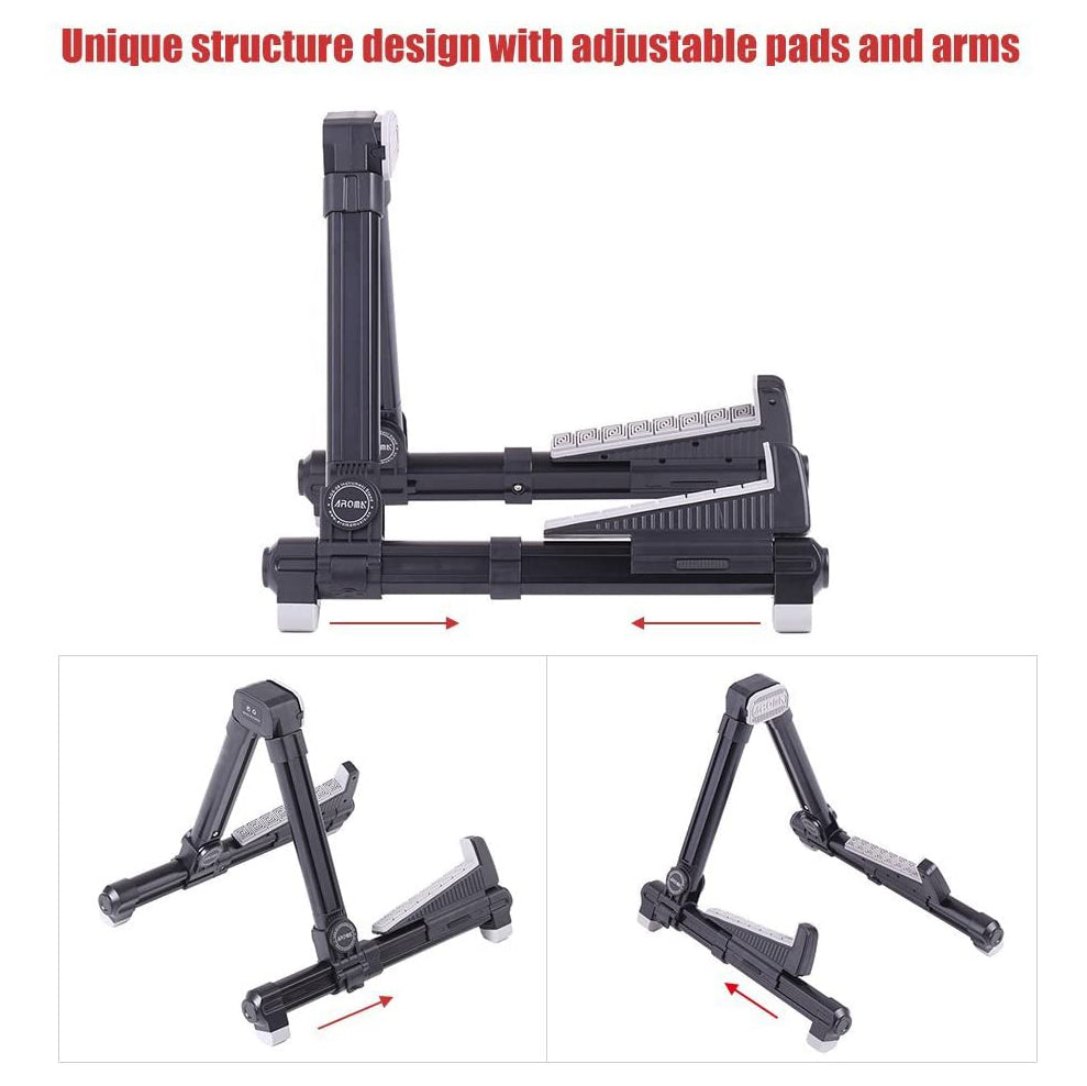 Aroma AGS-08 Aluminum Alloy A-Frame Folding Guitar Stand – Jolly Music