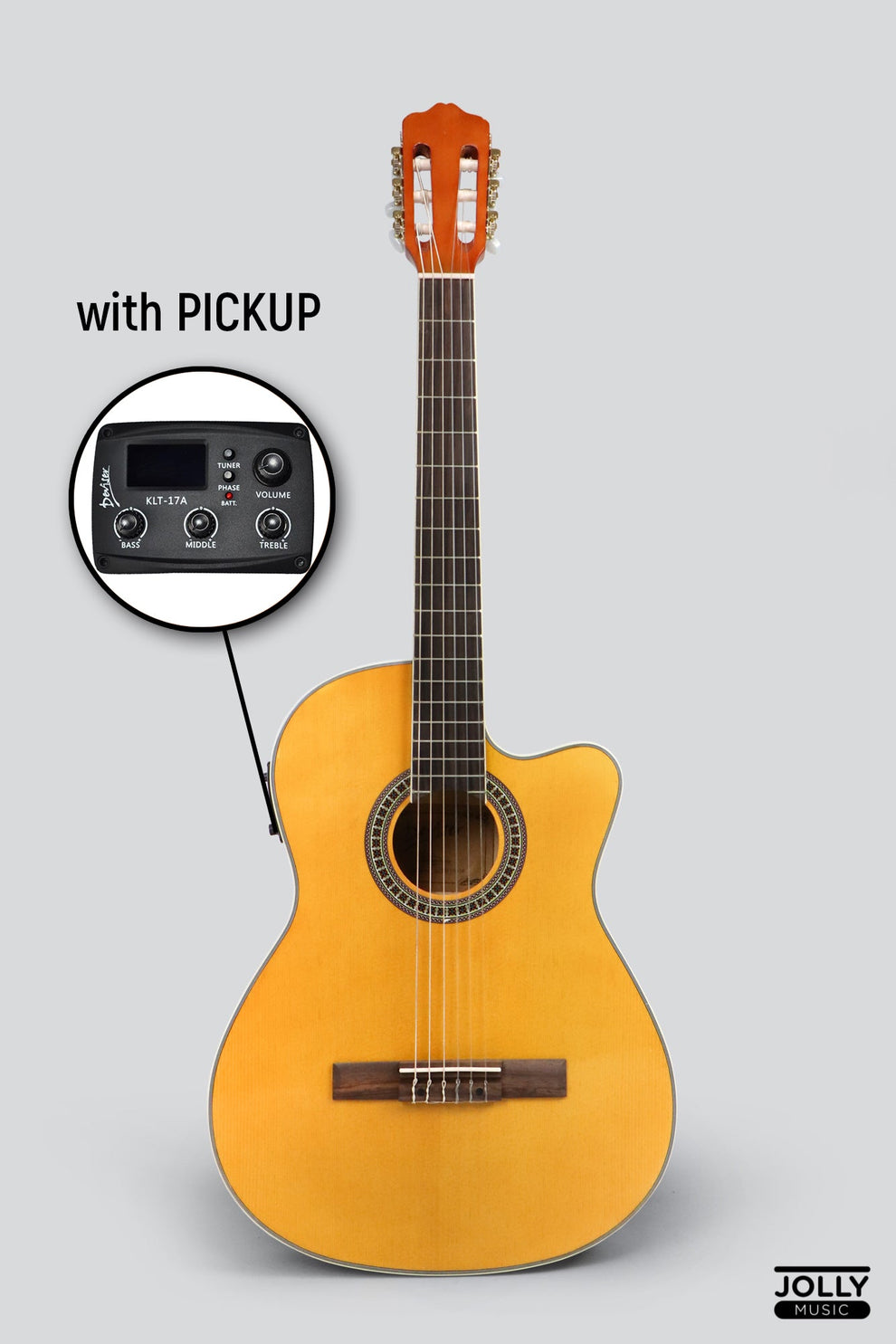 Deviser L-330-39-YN EQ Classical Guitar (Natural) with Pickup – Jolly Music