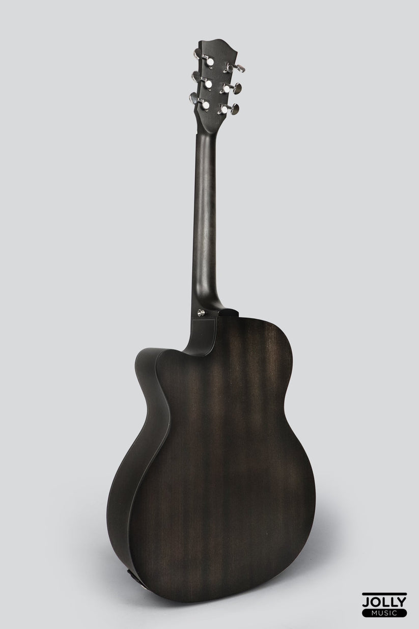 Deviser LS-130 EQ Transblack OM Acoustic-Electric Guitar – Jolly Music